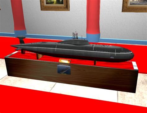 Second Life Marketplace Stand Display With Akula Ii Class Submarine