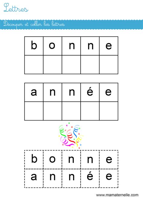 Lettres découper et coller les lettres Ma Maternelle