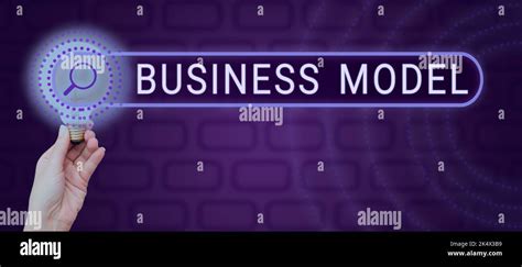 Writing Displaying Text Business Model Concept Meaning Model Showing