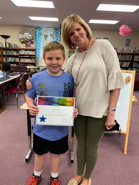 Congratulations To Our April Oak Grove Elementary School