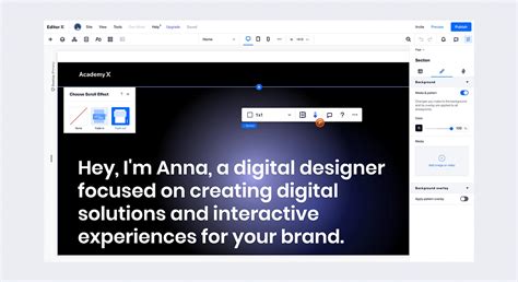 Background Scroll Effects Tutorial Editor X