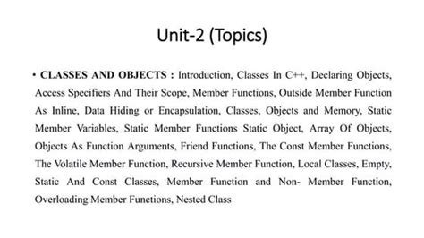 Static Data Members And Member Functions Ppt