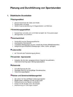 Planung und Durchführung von Sportstunden planung und durchf 252