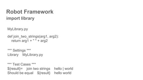 Appium And Robot Framework Ppt