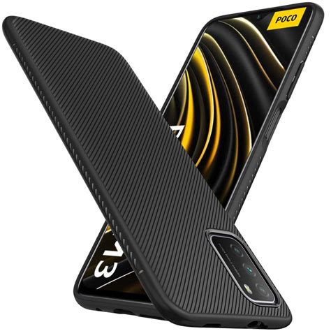 Θήκη Xiaomi Poco M3 OEM Twill Texture Carbon Πλάτη TPU μαύρο - ΘΗΚΕΣ ...
