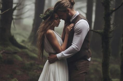 Premium Photo Bride And Groom Sharing A Tender Moment Alone