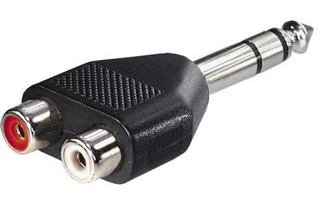 Adapter Klinke 6 3 Stereo Auf 2 X Cinch Bei Adapterwelt Net