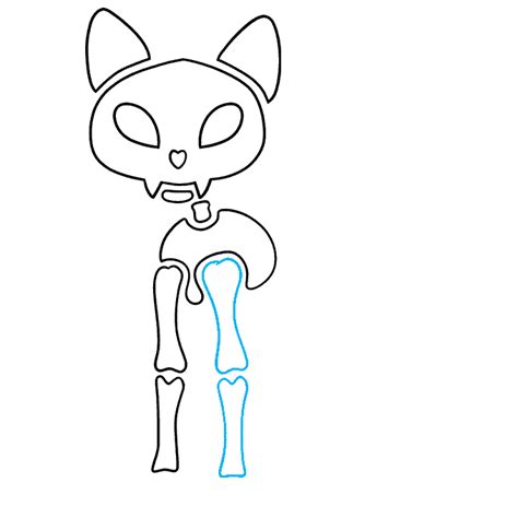 How To Draw A Cat Skeleton Really Easy Drawing Tutorial