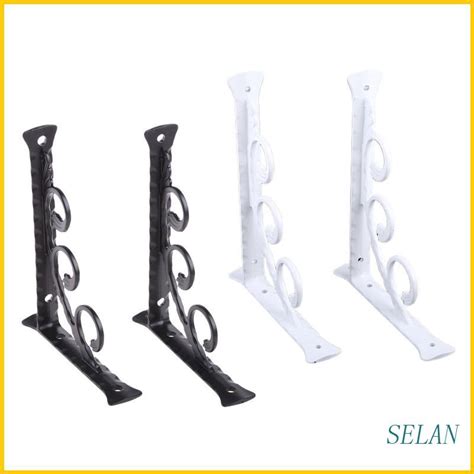 Selan 1 Pair Triangular Shape Shelf Bracket Strong Metal Reinforced