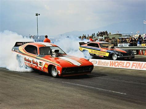 Utica Flash Funny Car Tom Prock Driving Funny Car Drag Racing Funny