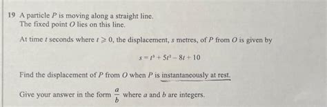 Solved A Particle P Is Moving Along A Straight Line The Chegg