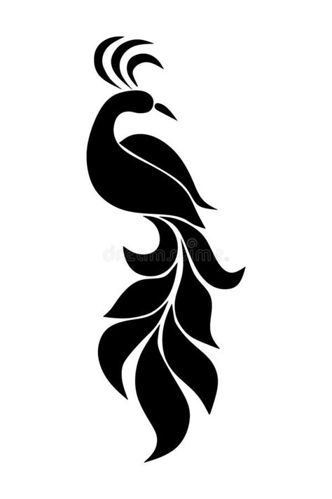 Simple Peacock Feather Outline