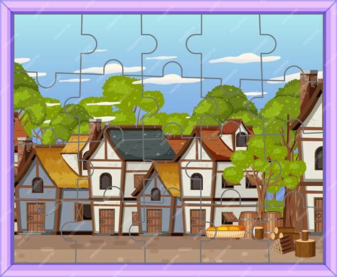 Premium Vector Photo Jigsaw Puzzle Game Template