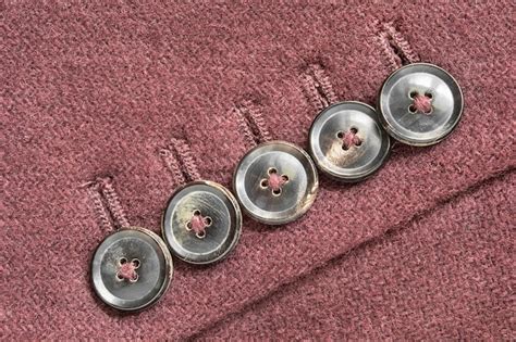 Premium Photo Buttons On Wool Coat