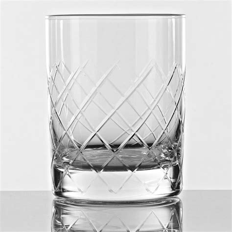 Double Old Fashioned Whiskey Glass Hand Cut 115 Oz