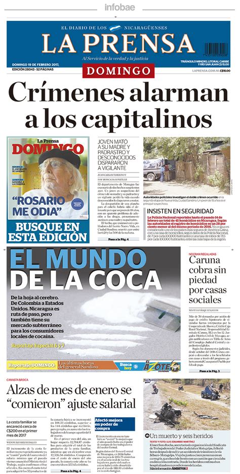 La Prensa Nicaragua Domingo 19 De Febrero De 2016 Infobae