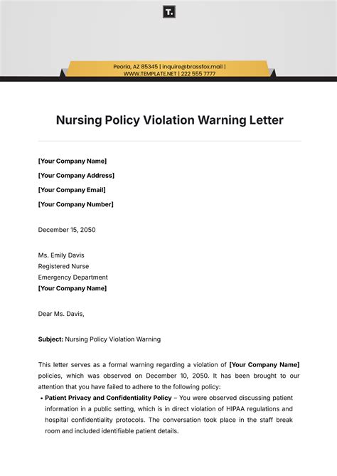 Free Printable Final Warning Letter Template To Edit Online
