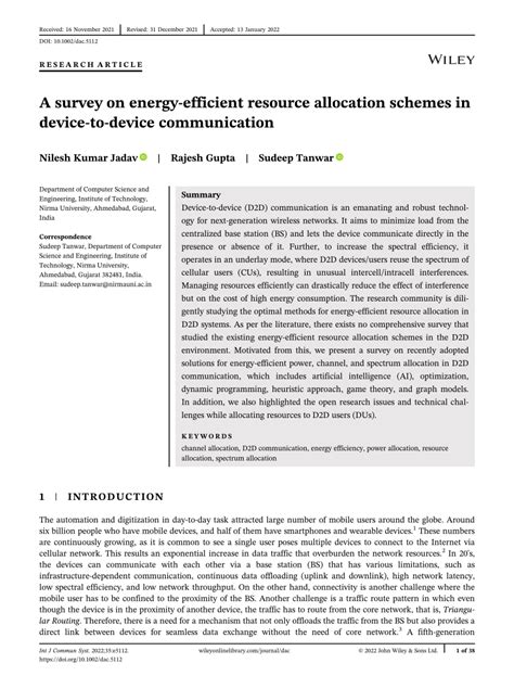 A Survey On Energy Efficient Resource Allocation Schemes In Device To Device Communication