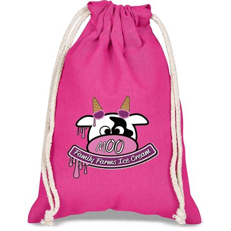 Allsorts Mini Cotton Drawstring Pouch Pink Drawstring Bags