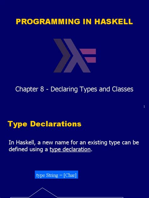 Programming In Haskell Chapter 8 Declaring Types And Classes Pdf