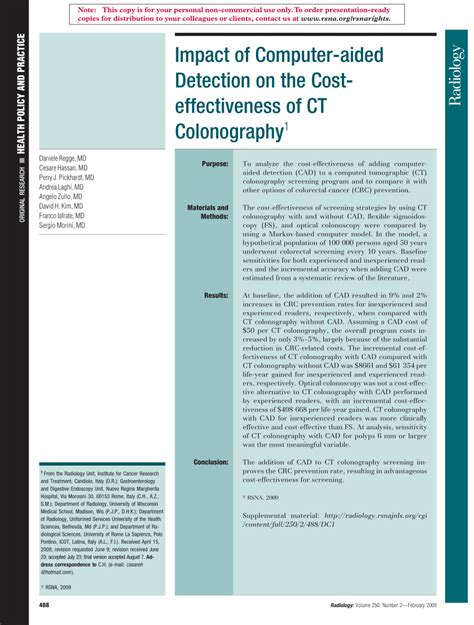 pdf impact of computer aided detection on the cost effectiveness of