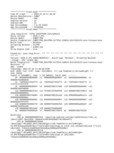 Mod Menu Crash 2024 07 28 17 48 09 Pdf Android Operating System Information Appliances