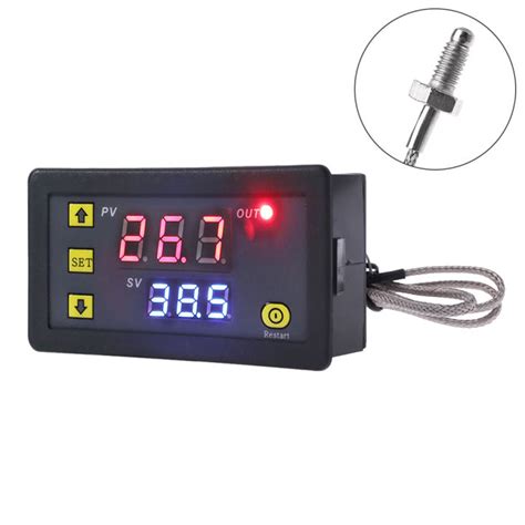[hot] Digital Temperature Controller Relay Output K Type Thermocouple 12v Measuring Range 60