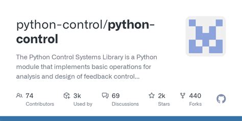 Python Controldocreadme At Main · Python Controlpython Control · Github