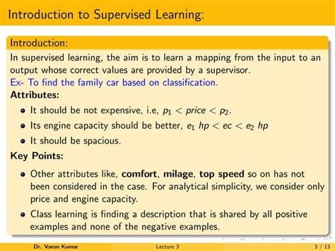 Lecture 3 Supervised Learning Pdf Technology And Computing