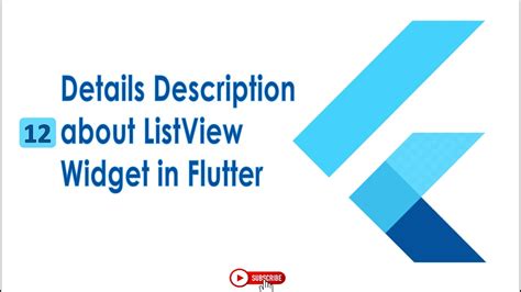 Details Description Of Listview Widget In Flutter Flutter Widget Flutter Basic Urdu Hindi