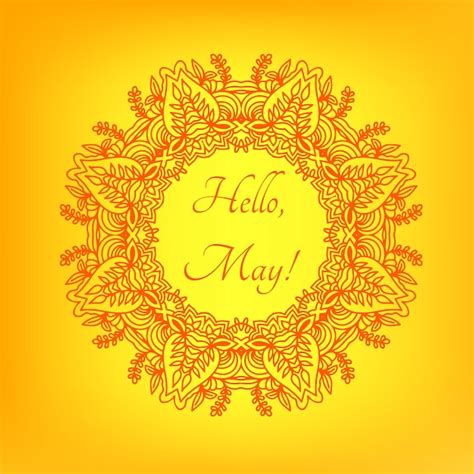 Premium Vector Hello May Banner