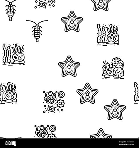 Ocean Underwater Life Vector Seamless Pattern Stock Vector Image And Art