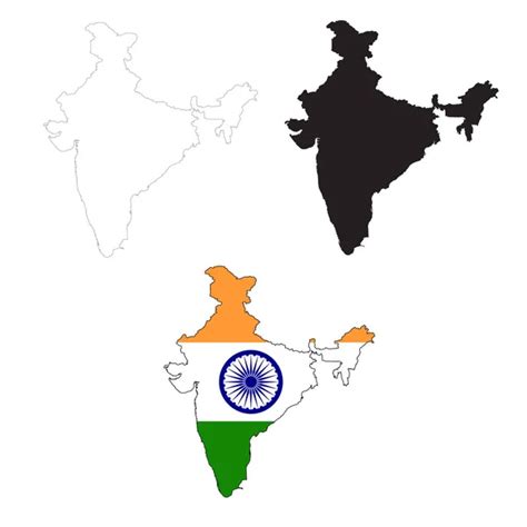 Political Map Of India 스톡 벡터 로열티 프리 Political Map Of India 일러스트레이션