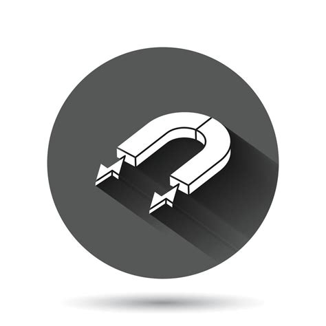 icono de imán en estilo plano atraer ilustración vectorial sobre fondo