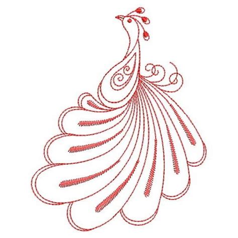 Redwork Peacocks Oregonpatchworks