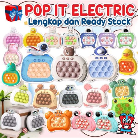 Jual New Pop It Elektronik Push Bubble Game Challenge Fidget Toys LED Menghilangkan Stress