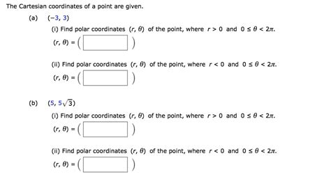 the cartesian coordinates of a point are given a … solvedlib