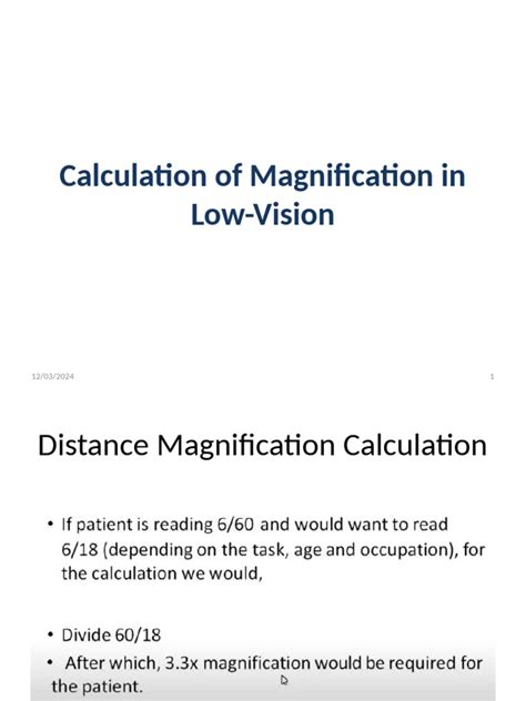 Calculation Of Magnification Pdf