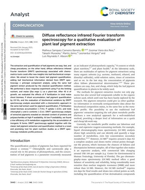 Pdf Diffuse Reflectance Infrared Fourier Transform Dokumen Tips