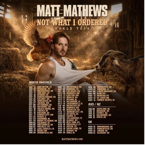 Comedian Matt Mathews Announces His First World Tour Not What I