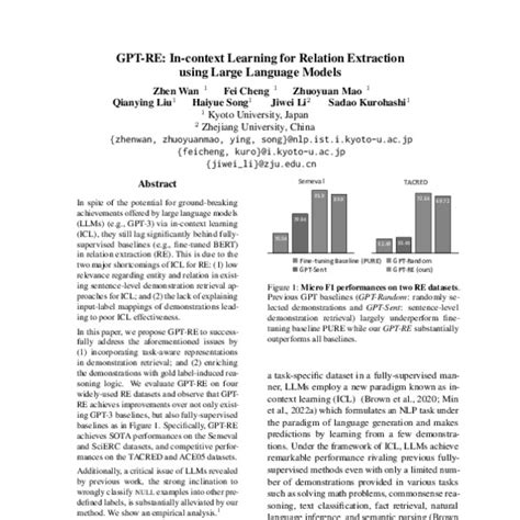 Gpt Re In Context Learning For Relation Extraction Using Large Language Models Acl Anthology