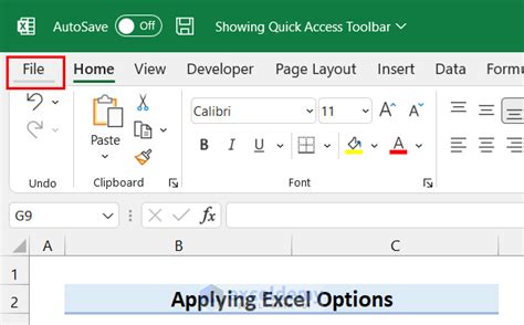How To Show Quick Access Toolbar In Excel 5 Easy Ways