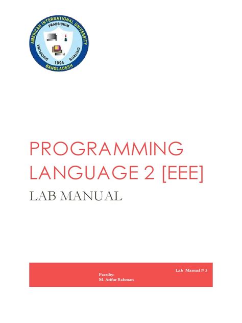 Programming Language 2 Eee Lab Manual Pdf Subroutine