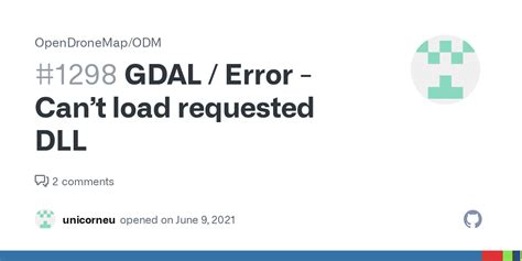 Gdal Error Cant Load Requested Dll · Issue 1298 · Opendronemap