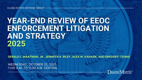 Webinar Replay Year End Review Of Eeoc Enforcement Litigation