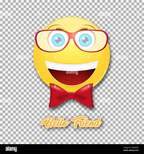 Smiling Smiley With Glasses Smile Emotions Vector Stock Vector Image