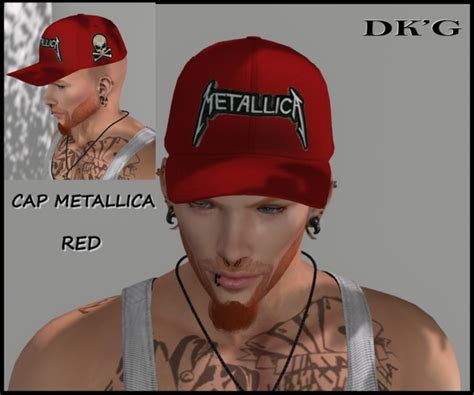 Second Life Marketplace Dkg Cap Metallica Red
