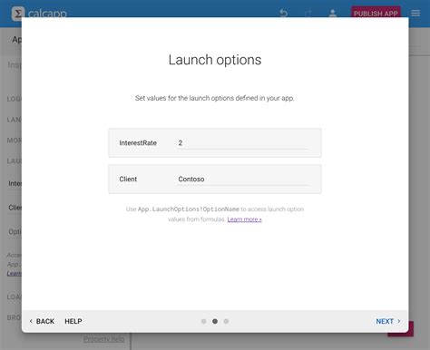Calcapp — Feature Launch Options