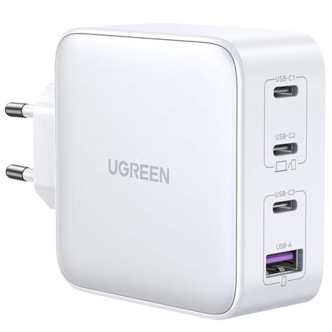 Ugreen Φορτιστής Χωρίς Καλώδιο Gan με Θύρα Usb A και 3 Θύρες Usb C 100w