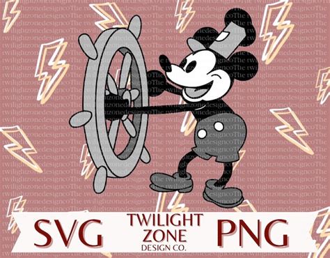 Steamboat Willie Svg Easy Cut File For Cricut Layered By Colour Png
